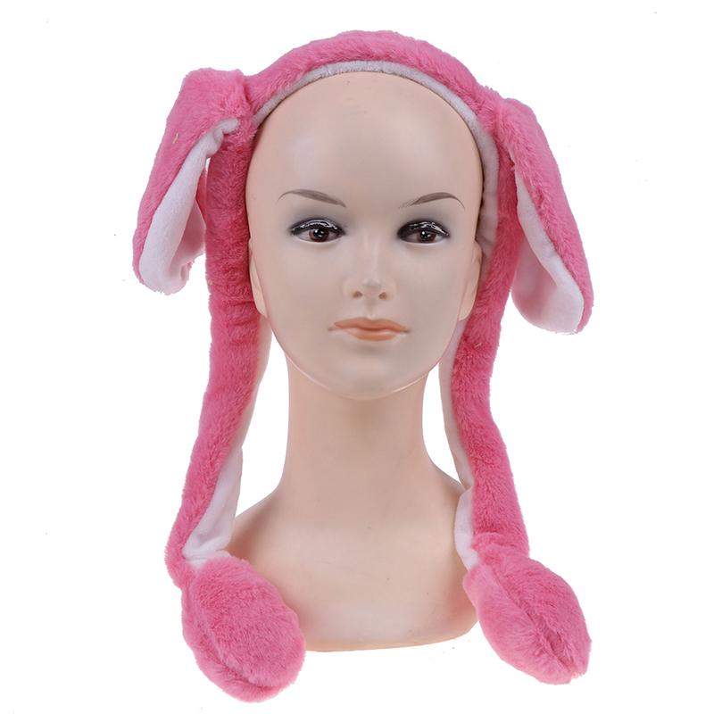 Rabbit Ear Hat Headband Can Move Cute Cap Plush Gift Moving Hat Dance ...