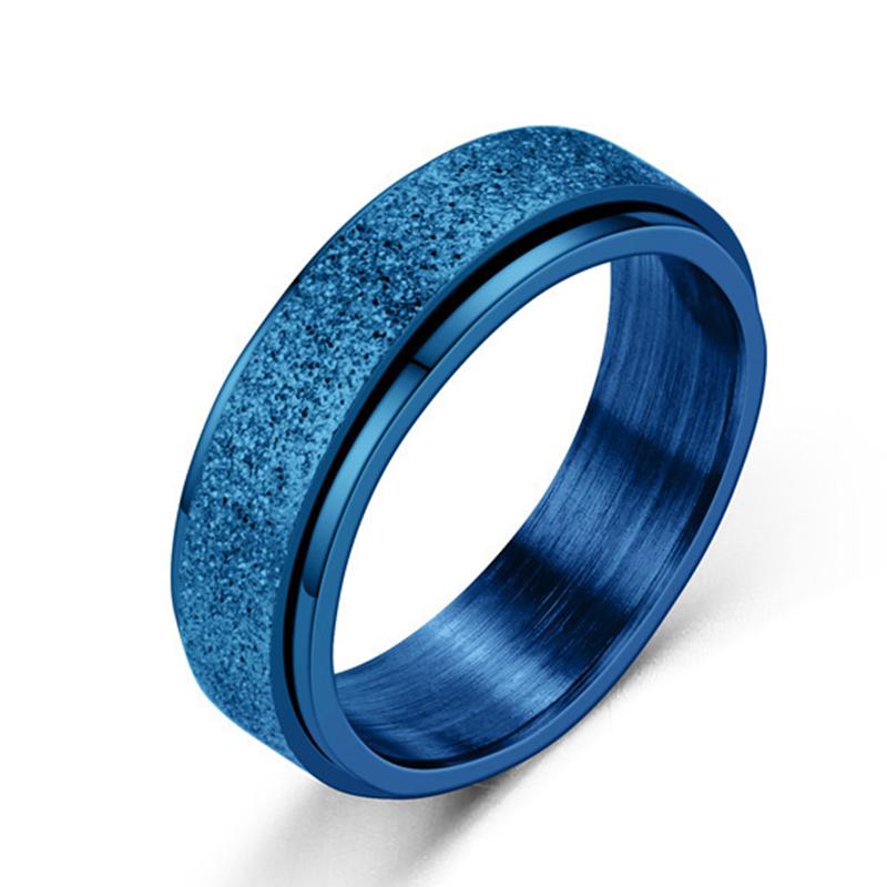 Cheap Rotatable Ring For Women Men Double Layer Spin Ring Silver Color ...