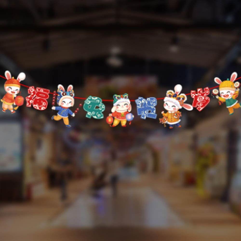 Buy Red Spring Festival Rabbit 2023 Happy New Year New Year Decorations ...