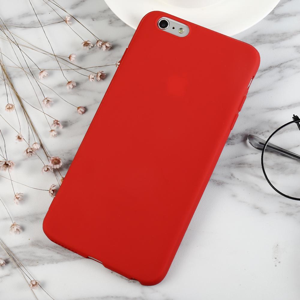 Buy Candy Red Color Phone Case For Iphone 5 5S Se 6 6s 7 8 Plus XS Max ...