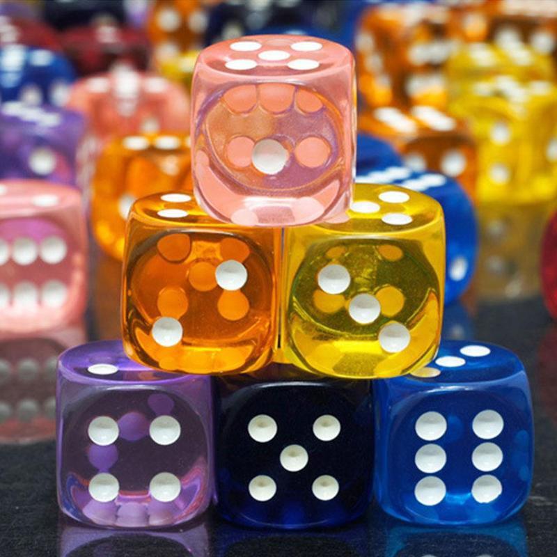 Buy Small Tiny Mini Miniature Transparent Multi Colored Dice Adult Toys ...