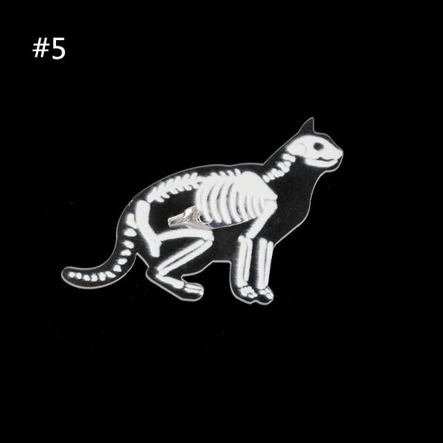 Cumpără Rășină transparentă schelet de animale Pins Broșă Mouse Iepure ...