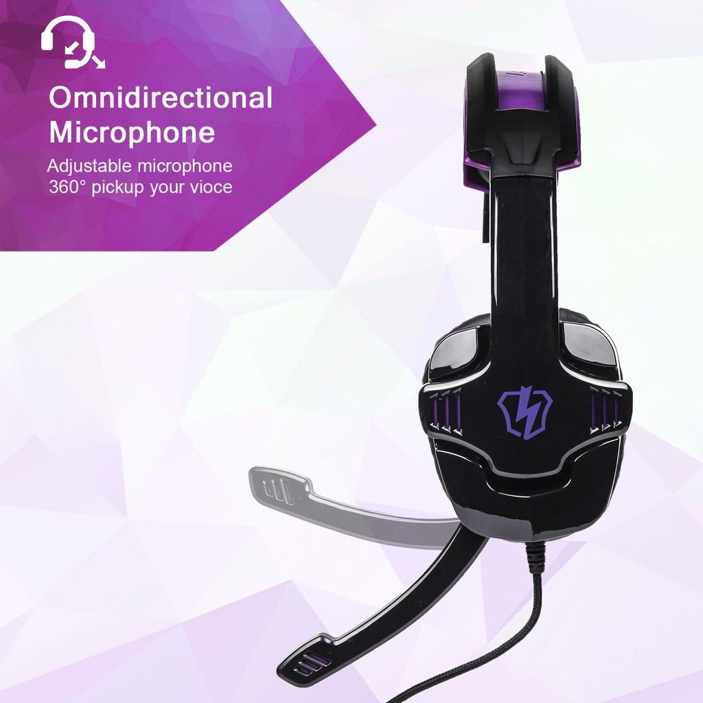 Buy L8 Gaming Headset 3.5mm Stereo Over-Ear Headphone with Adjustable ...