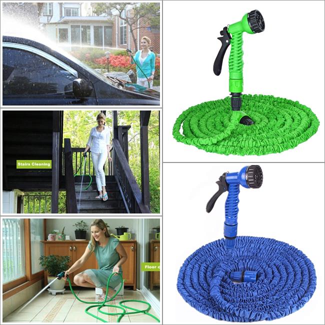 20/50/75/100FT Latex 3Times Expansion Flexible Magic Garden Water Hose ...