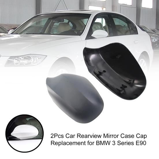 2Pcs Car Rearview Mirror Case Cap Replacement 51167205292 51167205291 ...