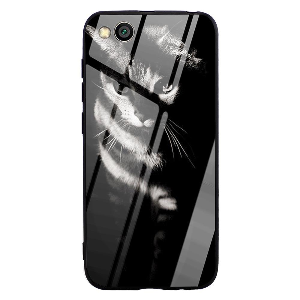 Buy Luxury Tempered Glass Phone Case for Xiaomi Mi A3 Cover Soft ...