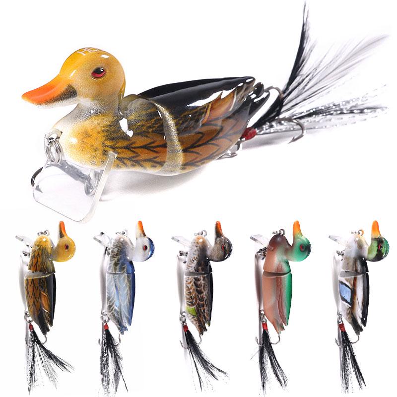 Buy HENGJIA 5pcs 3D Duck Fishing Lure Baits Swim Baits Fishing Tools ...