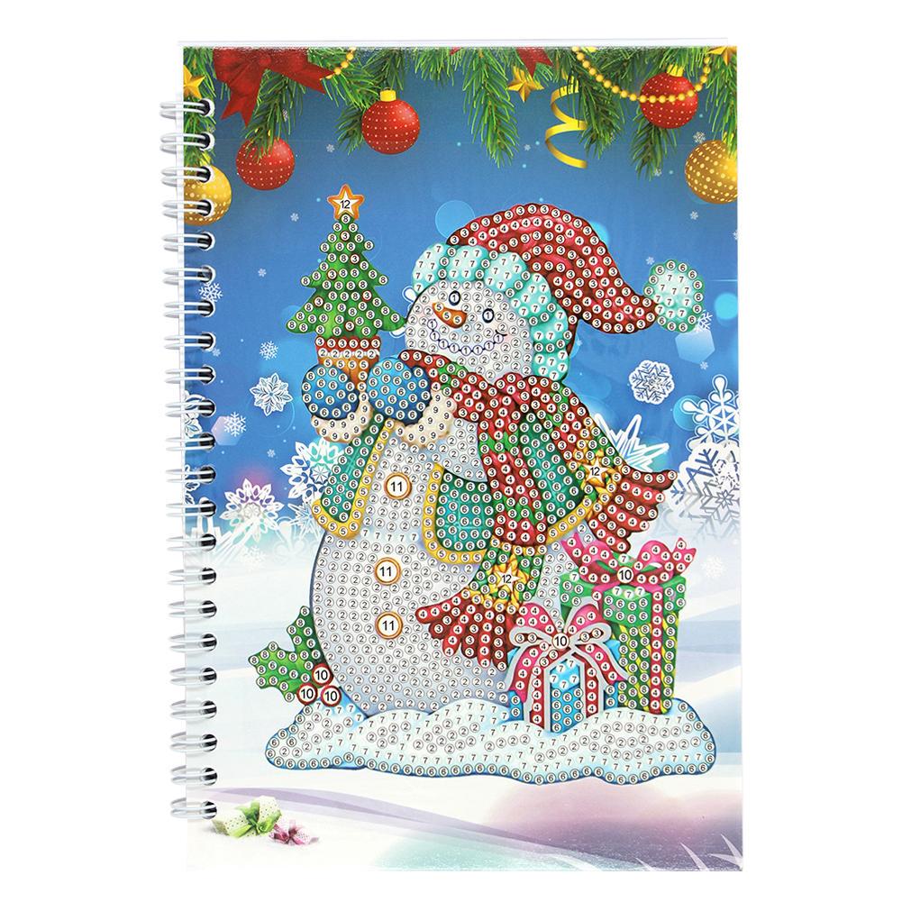 Buy DIY Snowman Special Shaped Diamond Painting 50 Pages A5 Notebook ...
