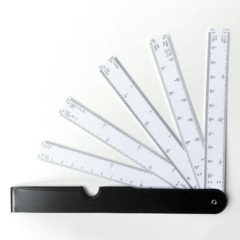 Buy Pdtoweb Multifunctional Foldable Fan Scale Ruler Drawing Measuring ...