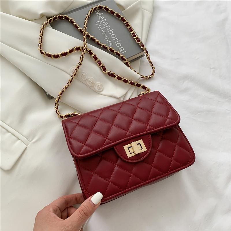 Buy Trendy Summer Small Fragrance Chain Bag Rhombic Crossbody Female ...