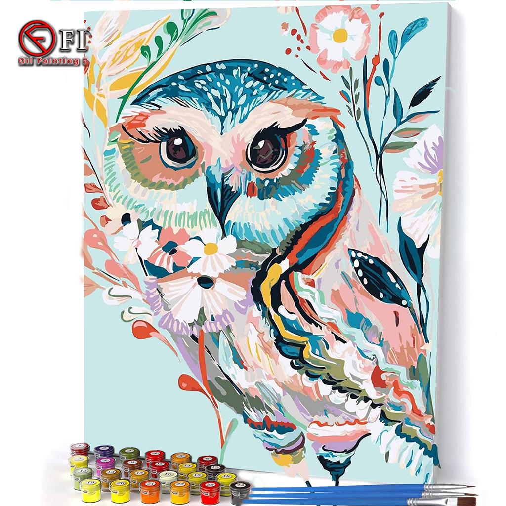 Buy 40x50cm Painting By Numbers Bird Paint By Numbers On Canvas DIY ...