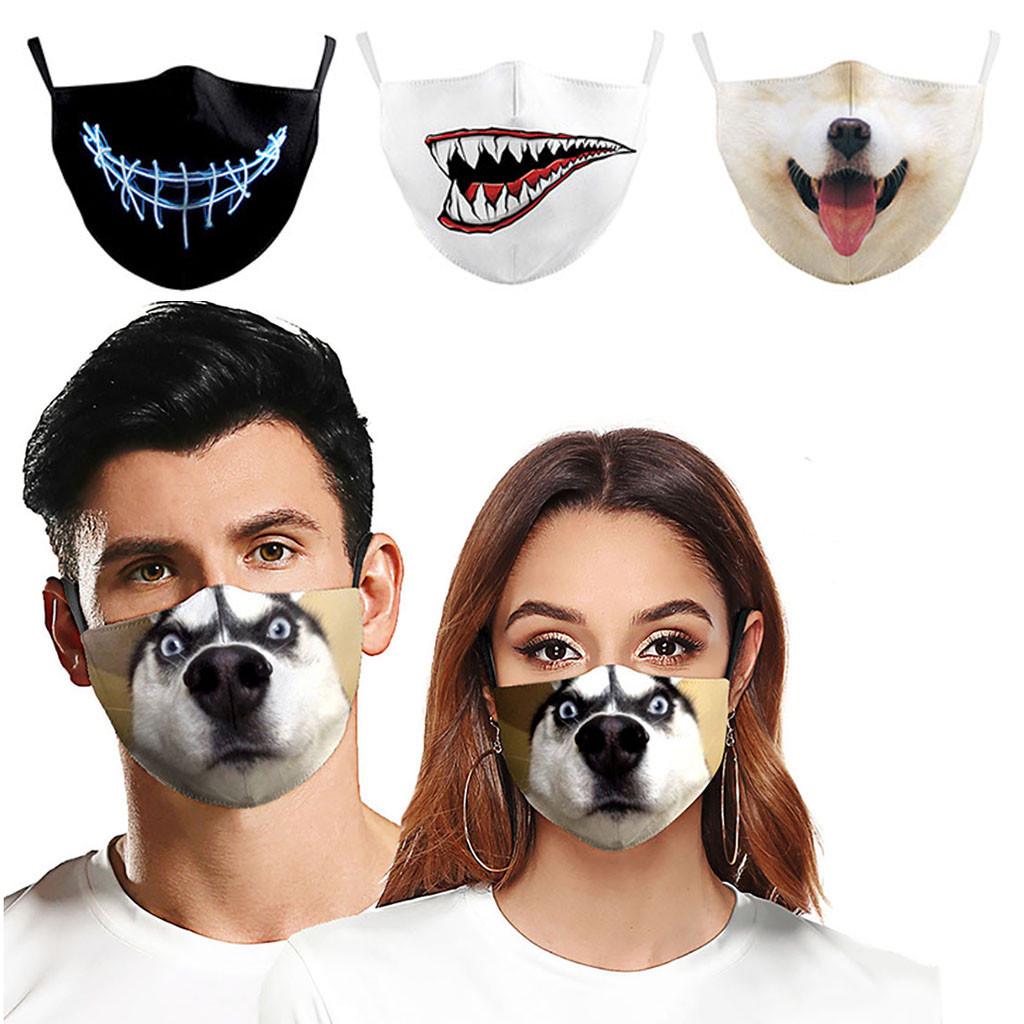 Fashion 3D Printing Replaceable Filter Chip Mask Soft Colors Bandana ...