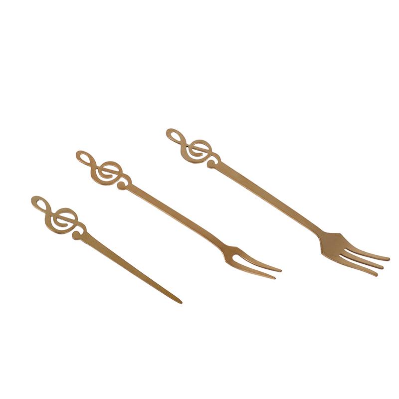 Cheap 5Pcs Musical Note Fruit Forks Stainless Steel Two/Three Tooth ...