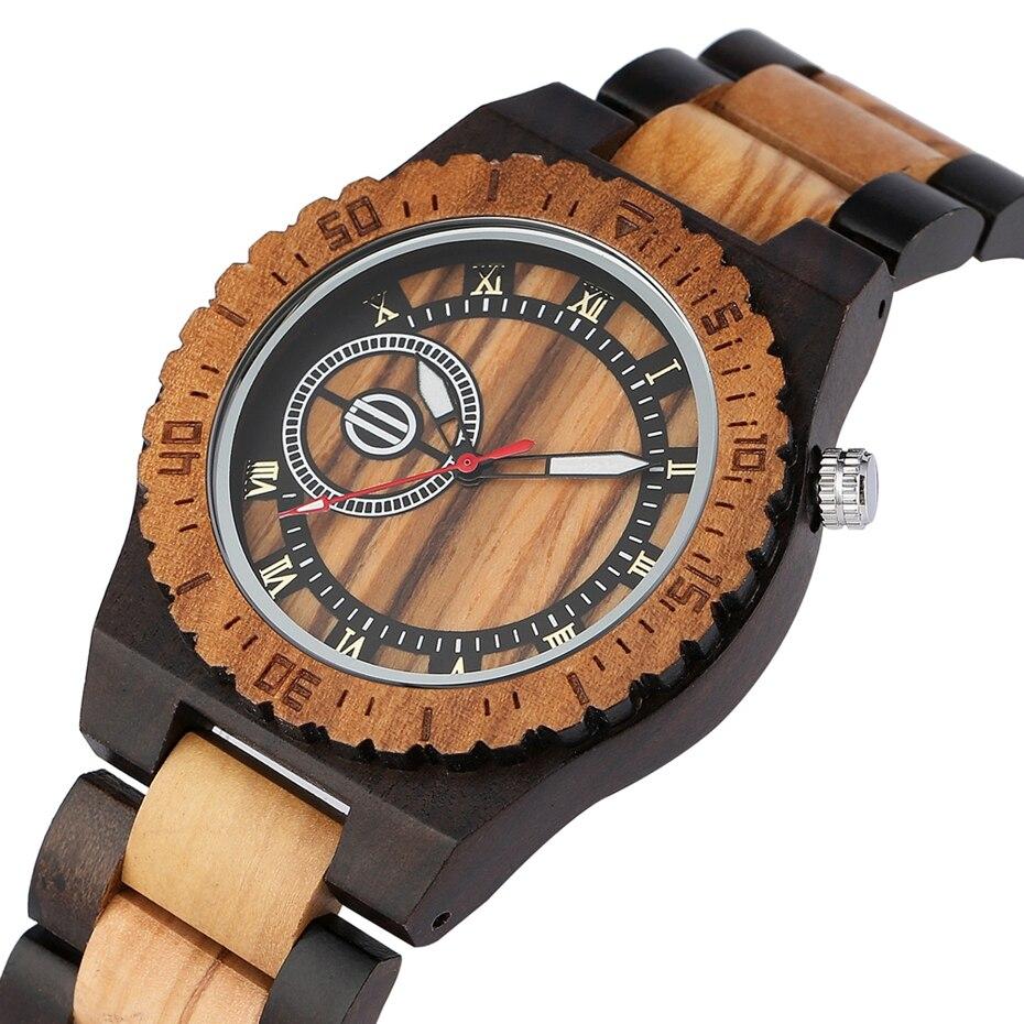 Buy Creative Circle Geometric Design Watch Men Wooden Watch Retro ...