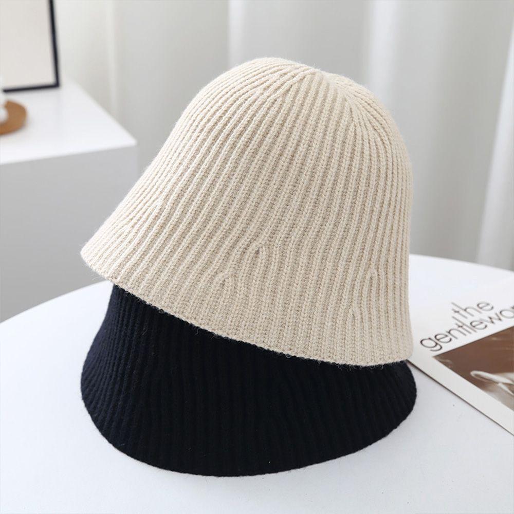 Kaufe 5 Colors For Women Fashion New Knitting Wool Bucket Warm Caps ...