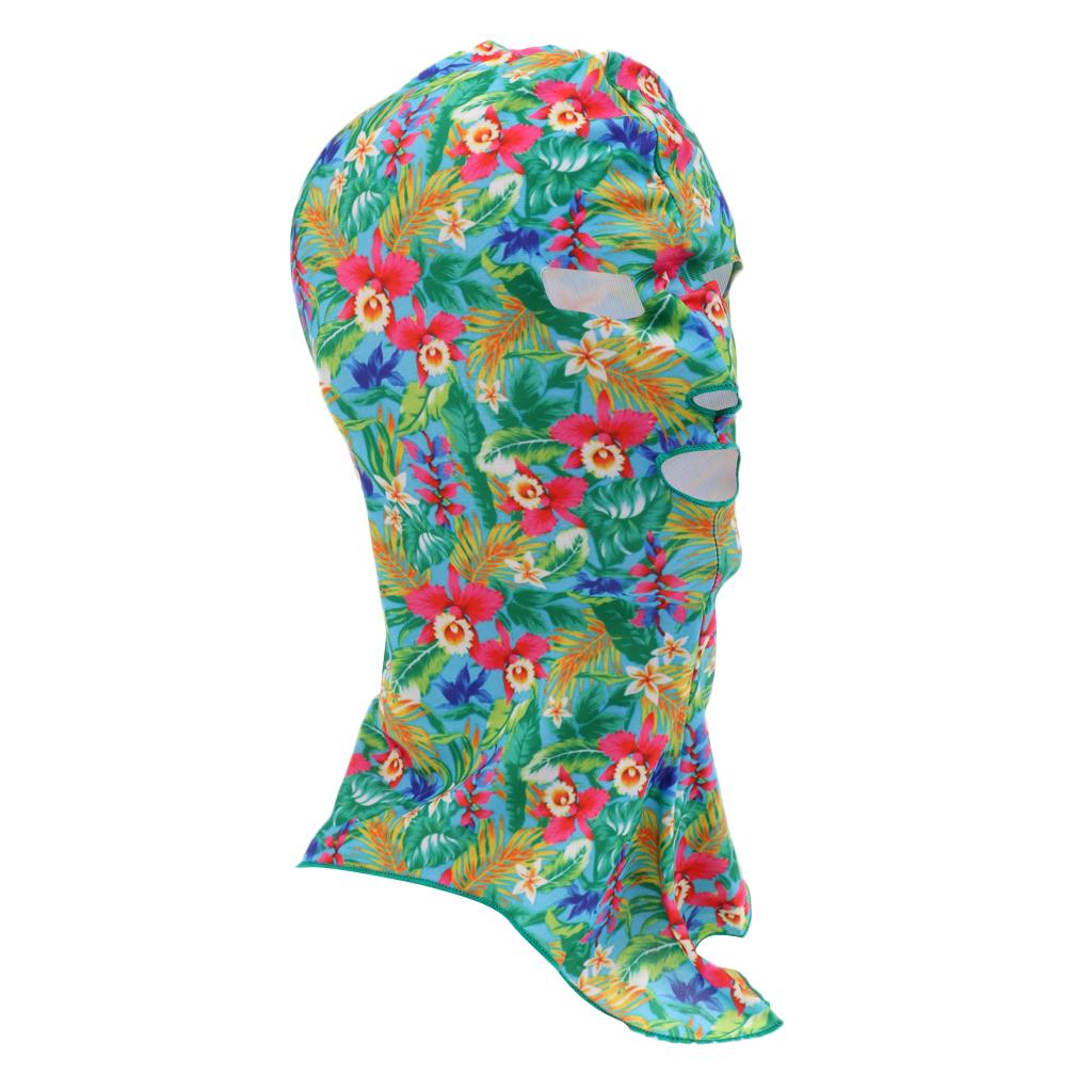 Buy Swimming Cap Full Face UV Protection Swimming Mask Head and Neck ...