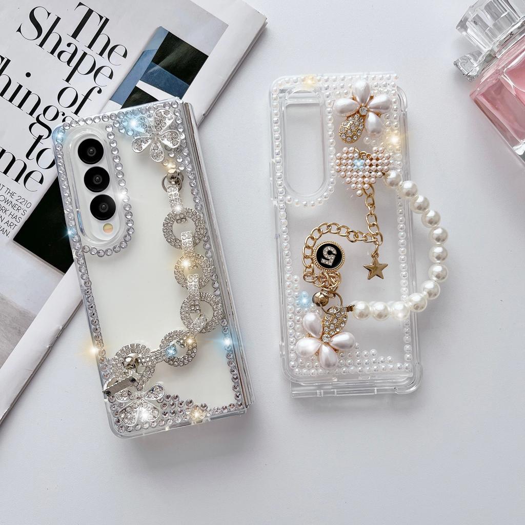 Cheap Luxury Bling Rhinestone Case For Samsung Galaxy Z Flip 4 Z fold 3 ...