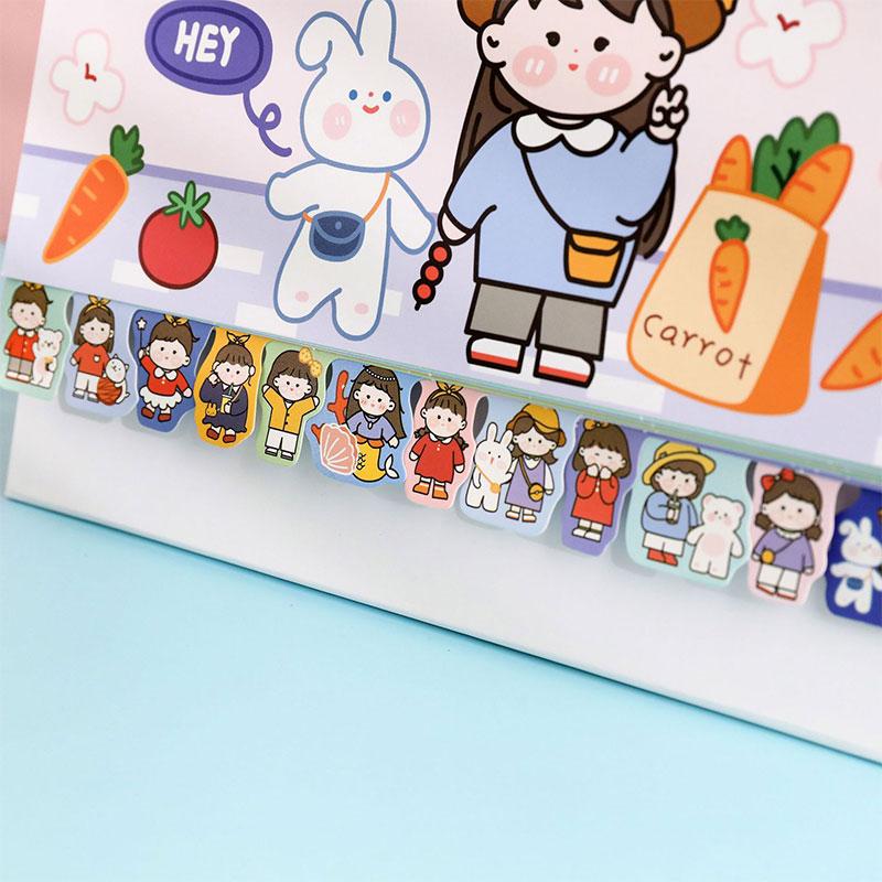 Buy 2022 Desk Calendar Creative Notepad Girls Heart Cartoon Perpetual ...