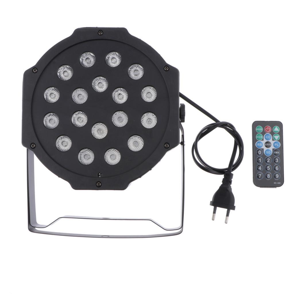 18 LED 0.5W RGB DMX Light Stage Lighting w/ RC for Wedding Party uygun ...