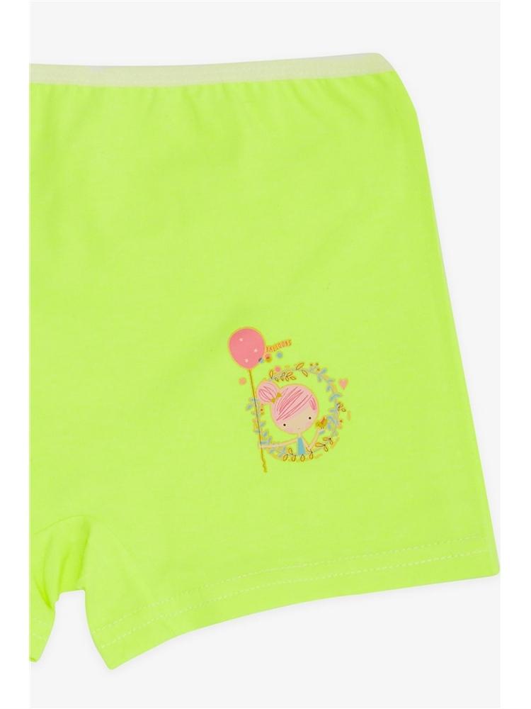 Cheap Girl's Br Boxer Girl Printed Neon Green Soft (5-11 Years) | Joom