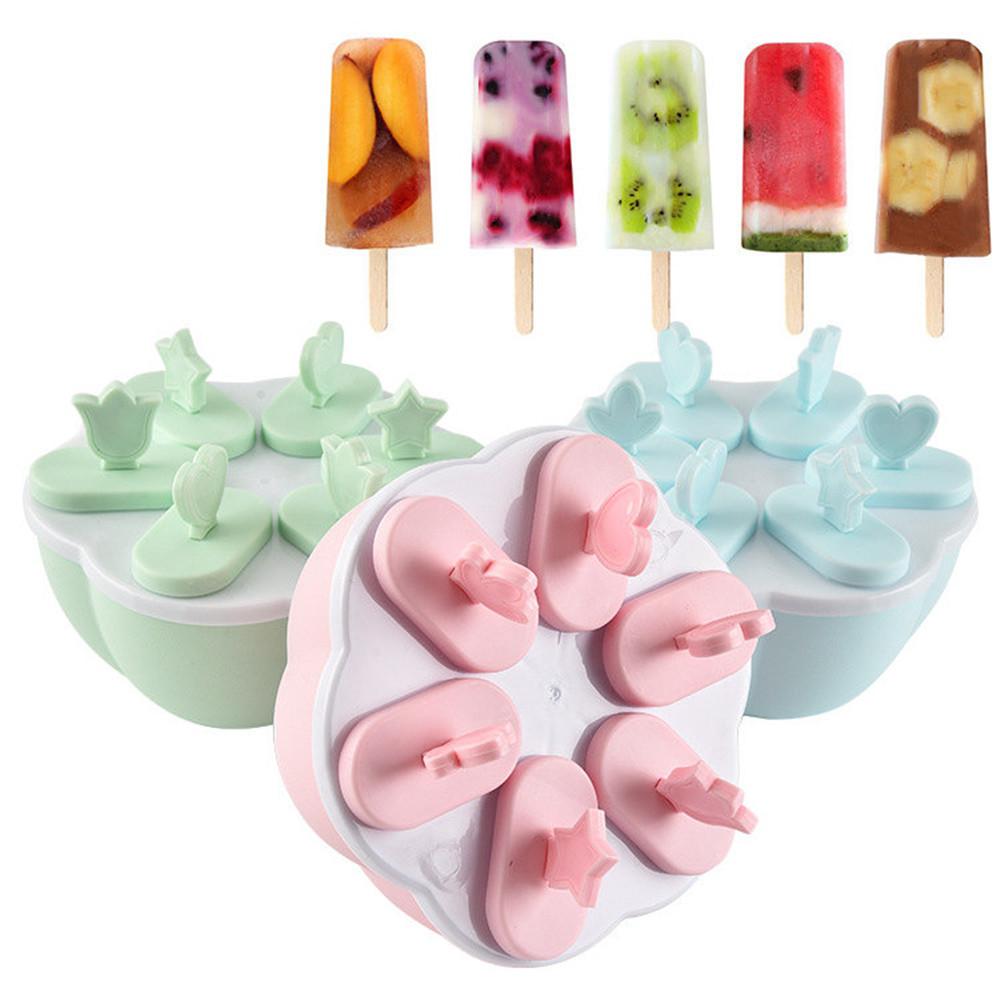 Buy 6 Cell Pop Popsicle Maker Lolly Mould Tray Kitchen Frozen Ice Cream ...