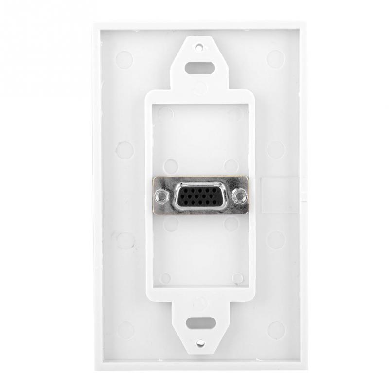 Buy VGA Socket Wall Mount Panel Adapter ABS Outlet Power Socket Plug ...