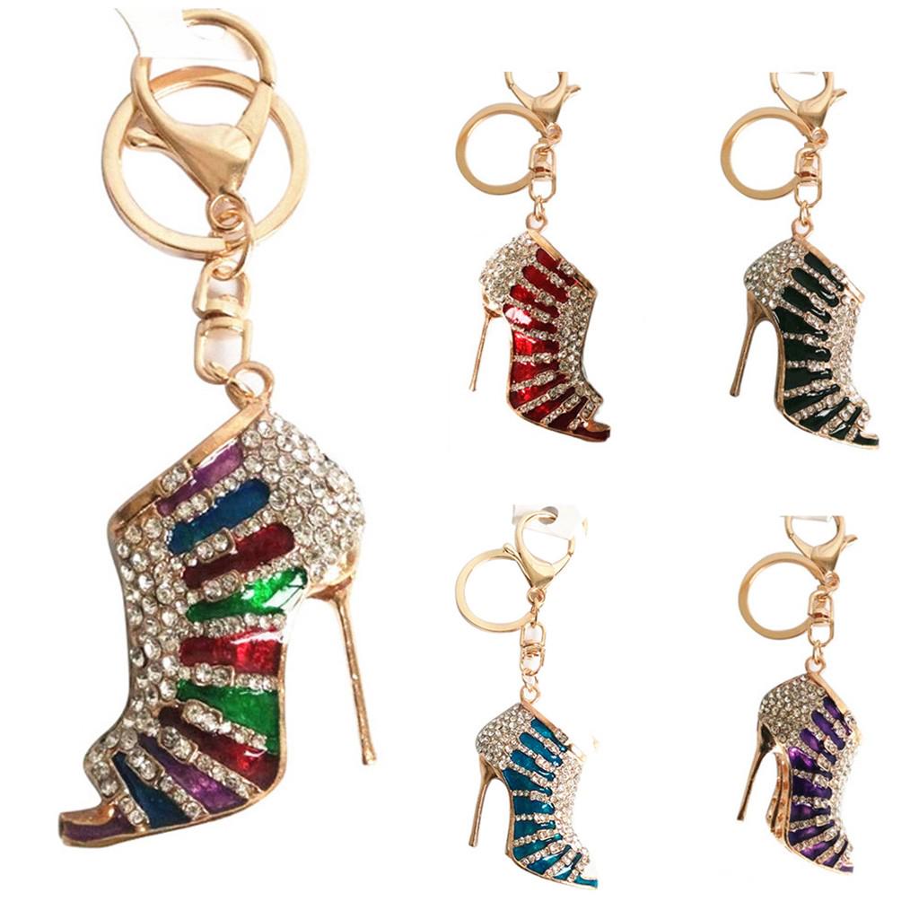 Buy Charm Crystal Shoe High Heel Keyring Purse Pendant Bag Key Chain at ...