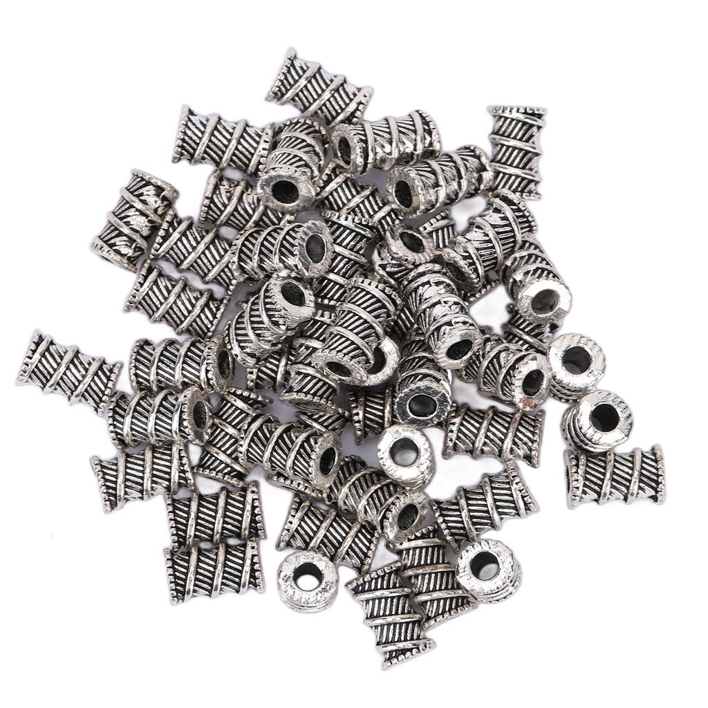 Cheap 50pcs Viking Beard Beads Tubular Thread DIY Making Moderate Size ...
