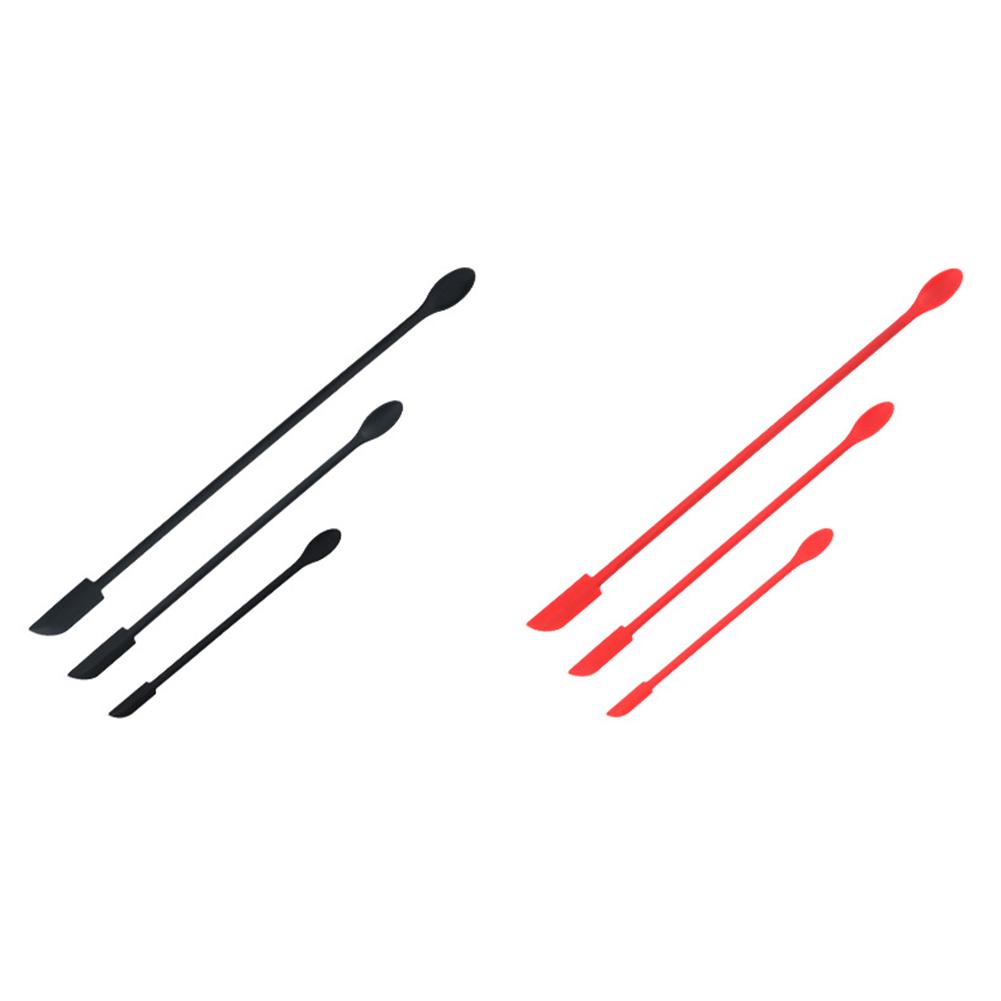 Buy 3pcs Mini Silicone Double Headed Spatula Set Cooking Jam Tip ...