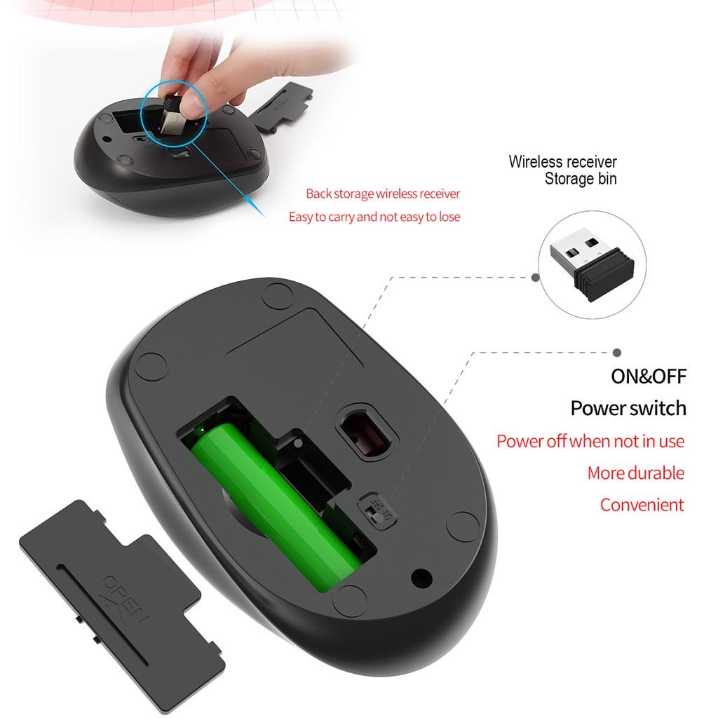 Buy Rechargeable 2.4G Wireless Mouse Metal Noiseless Silent Click ...
