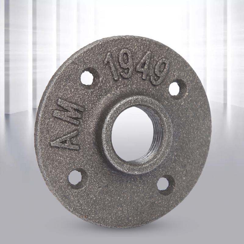 Buy 10pcs Cast Iron 4 Holes 85mm DN20 Flange Pipe Base Thread Floor ...