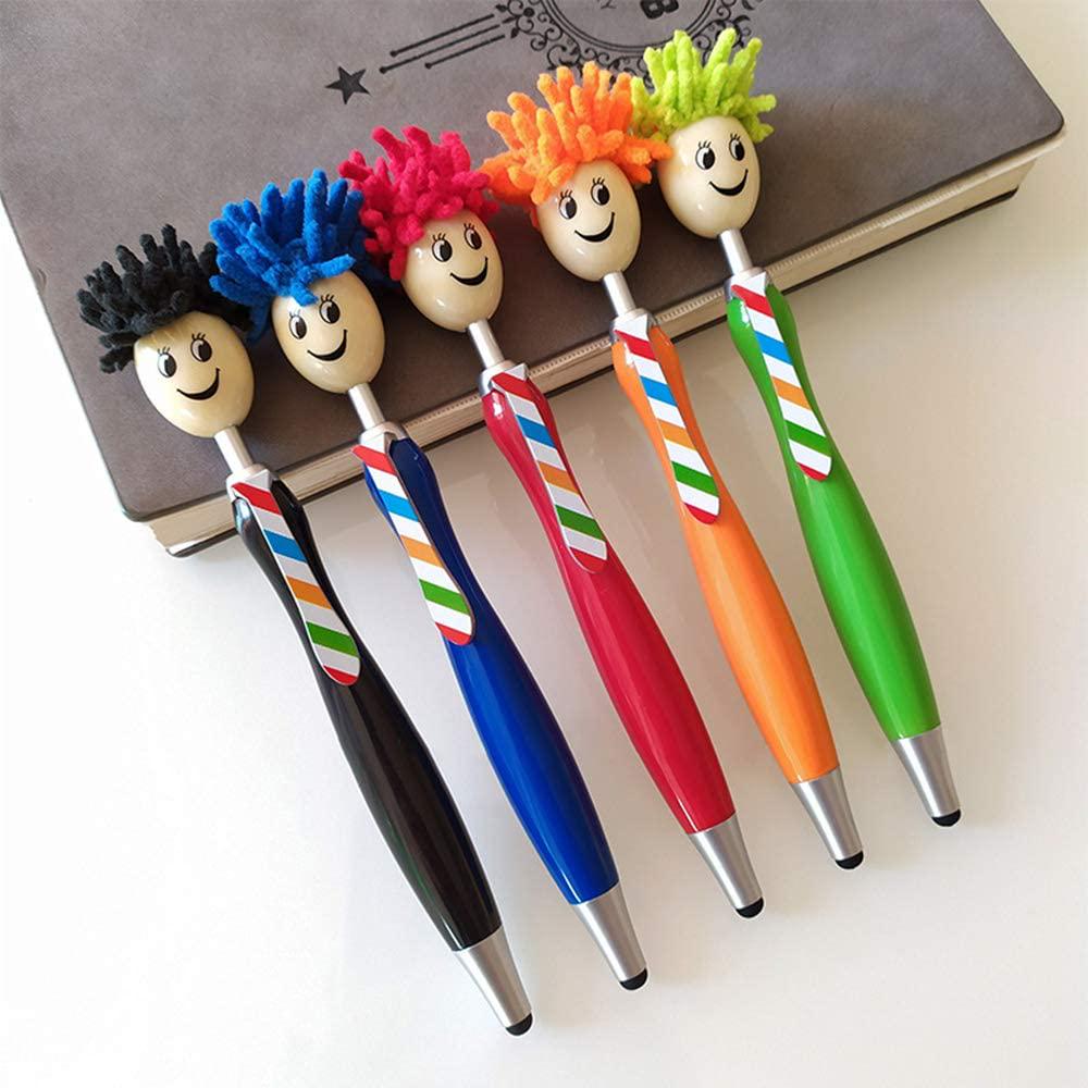 Buy DEDC 10 Pcs Mop Ballpoint Pens, Screen Cleaner Stylus Pens 3-in-1 ...