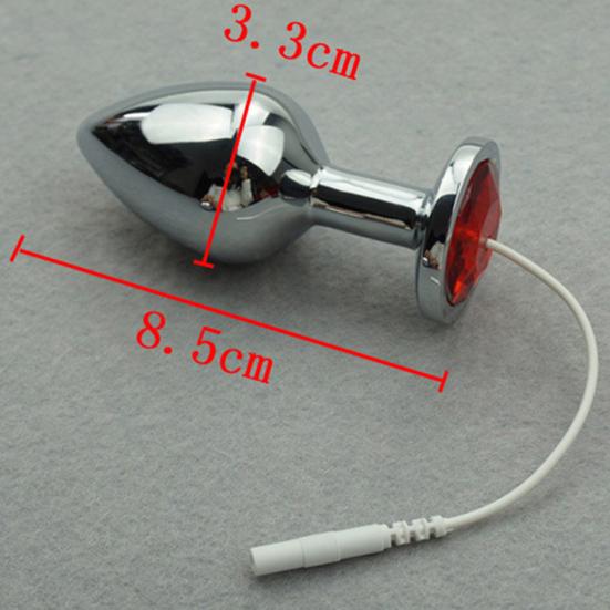 Buy New Arrival Electric Shock Pulse Stimulator Metal Anal Plug Penis Lock Ring Massager Sex Toy ...