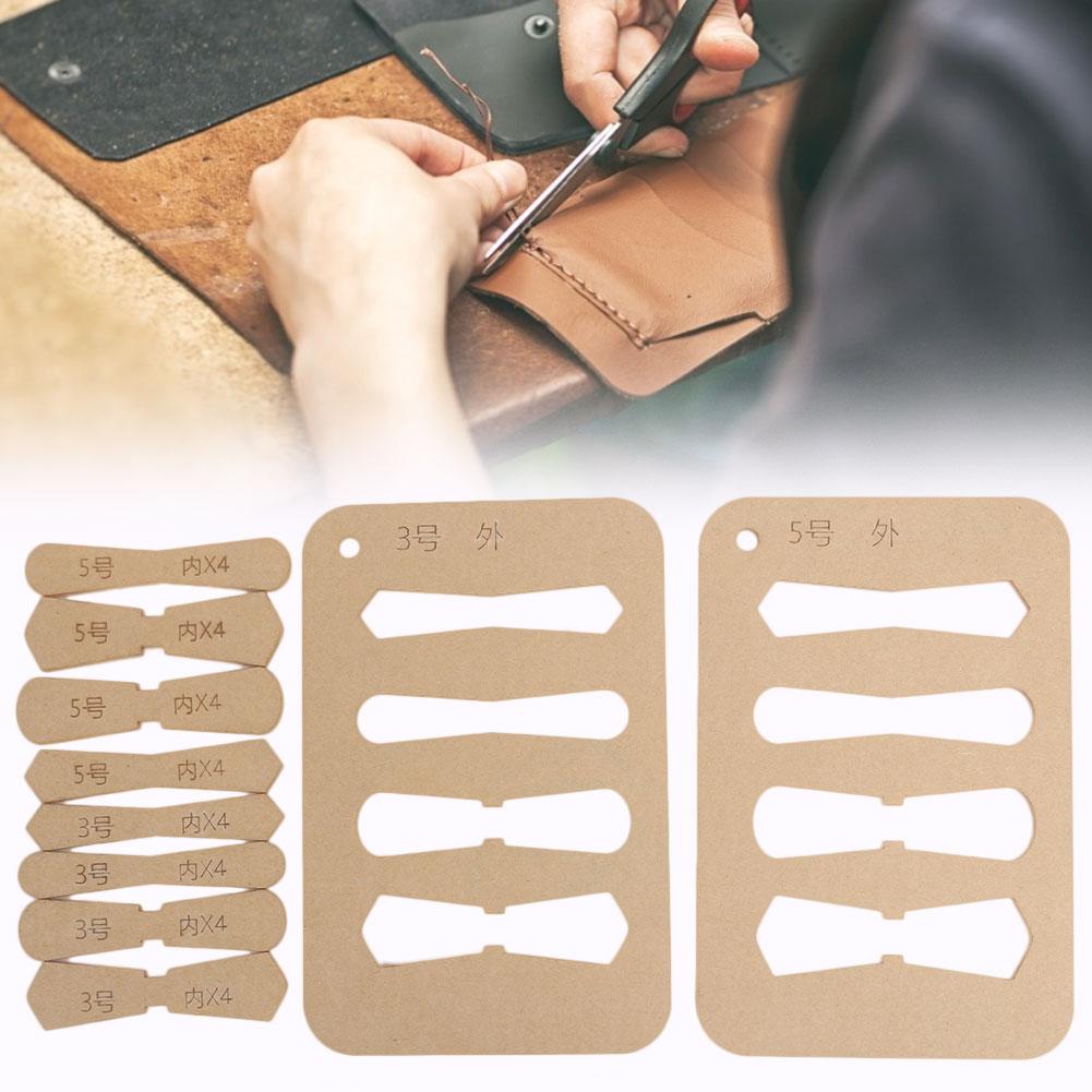 Buy 10Pcs Leather Acrylic Template DIY Hand‑Made Craft Zipper D Ring ...