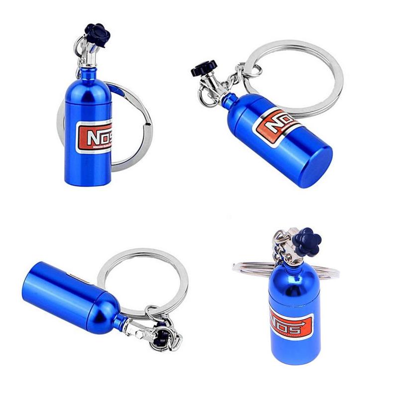 Buy Unique Metal Keychains Stash Pill Box Key Ring Mini Nitrous Oxide ...