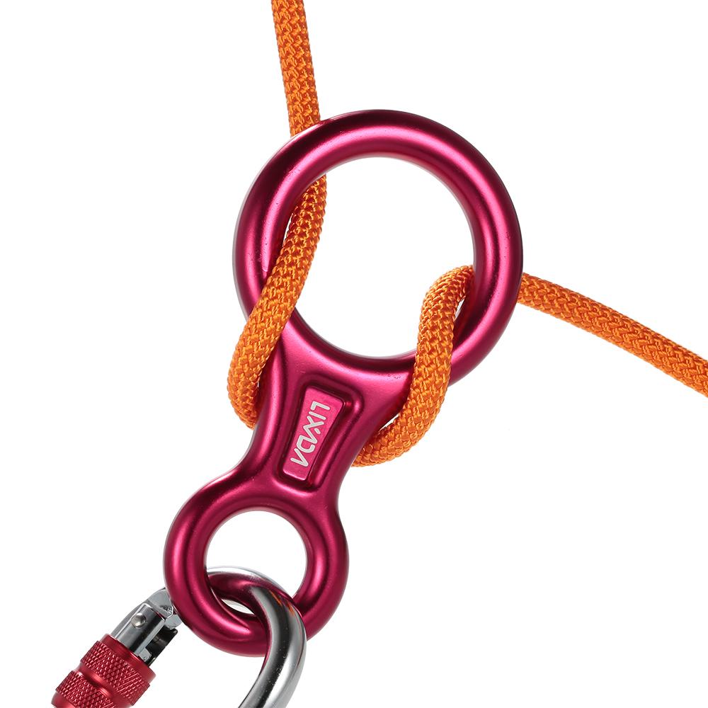 Buy Lixada 35KN Rescue Figure 8 Descender Outdoor O-ring Hook Rappel ...