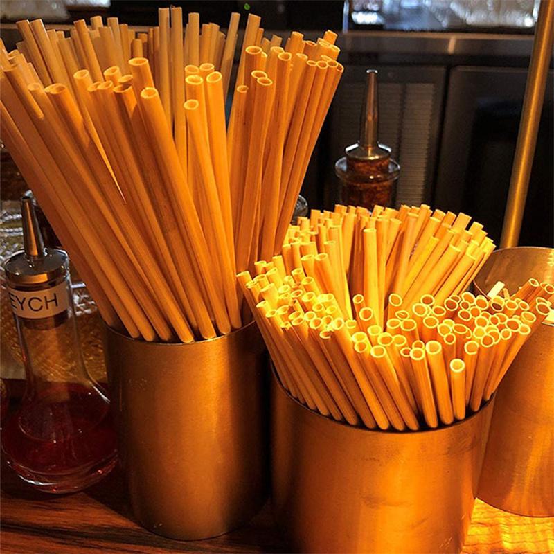 Cheap 100PCS / Pack 20CM Wheat Straw Environmentally Friendly Straw Bar ...