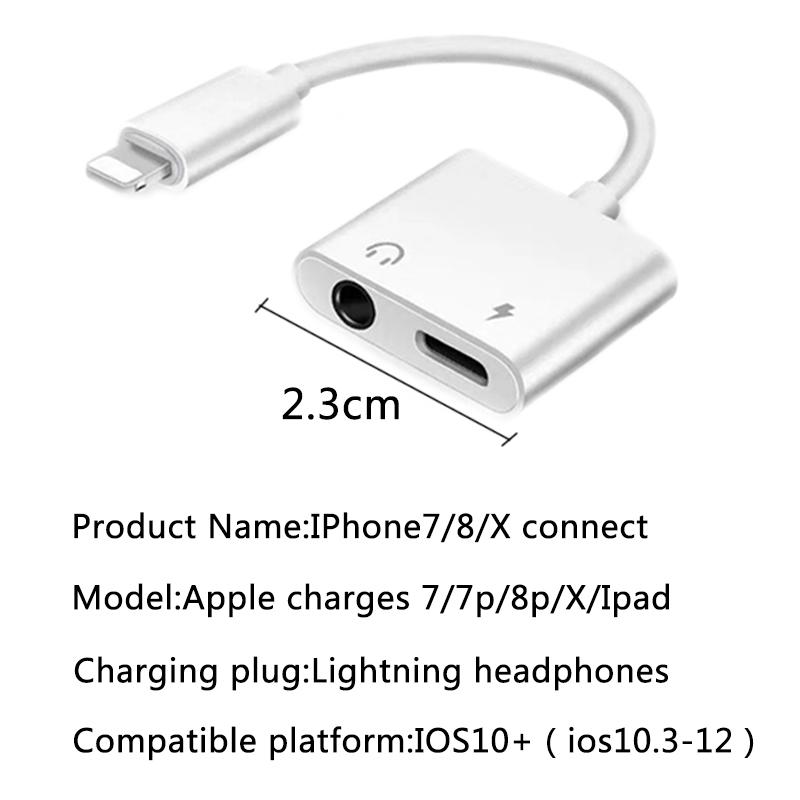 Buy For iPhone X Xs MAX 8 7 Plus Dongle Charging adapter Listen to ...