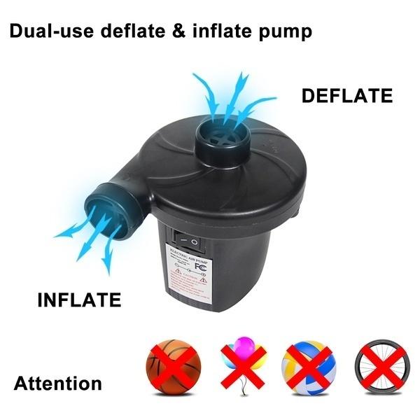Buy Practical Household Air Pump Inflate Deflate 3 Nozzles for ...