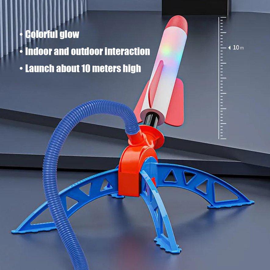 Buy Rocket Launcher Toy For Kids Soar Up To 10 Meters 6 Luminous Foam ...