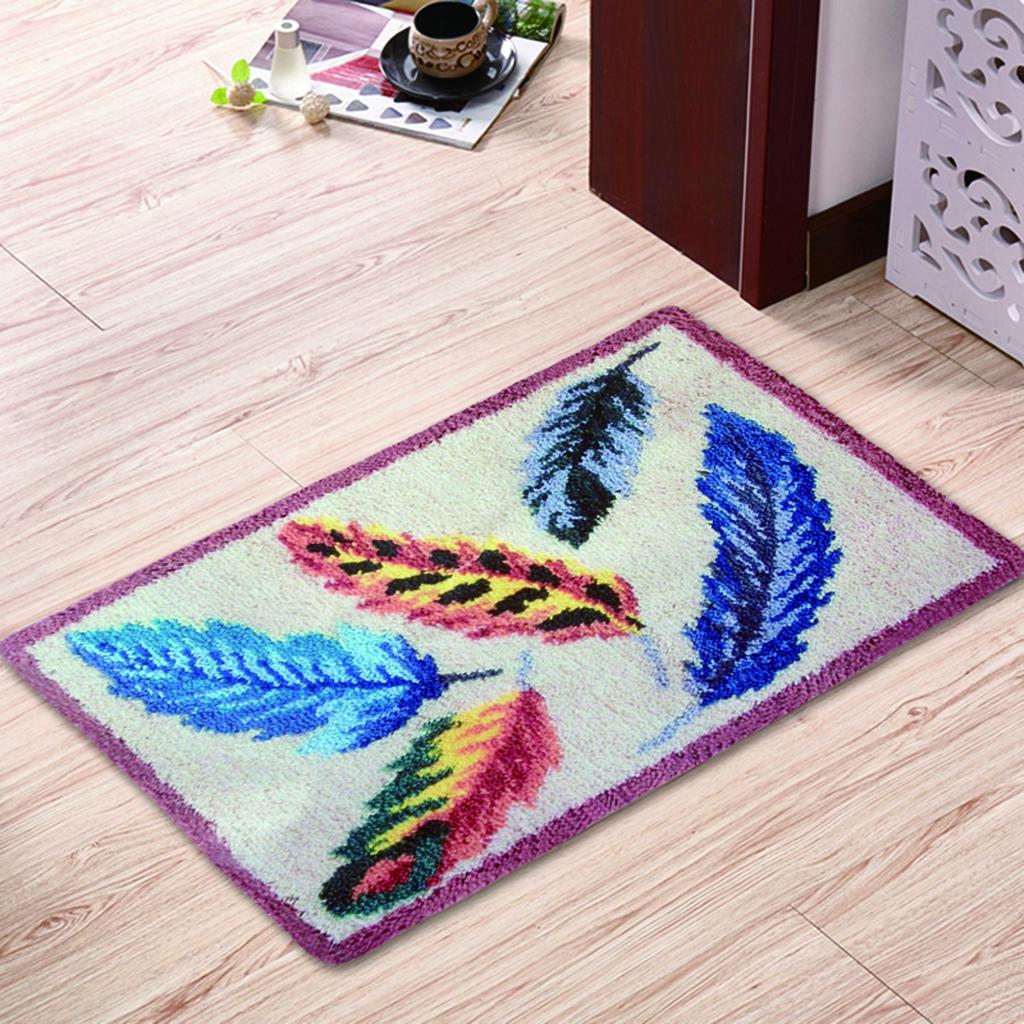 Buy 1 Set Latch Hook Rug Kit Handmade Crafts 80x50cm Animals at ...