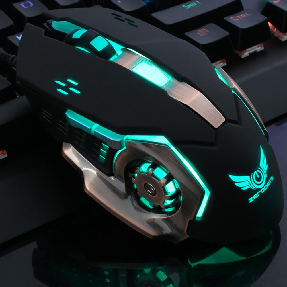 Buy ZERODATE G11 Wired 6 Buttons 3200DPI RGB Backlight Gaming Optical ...