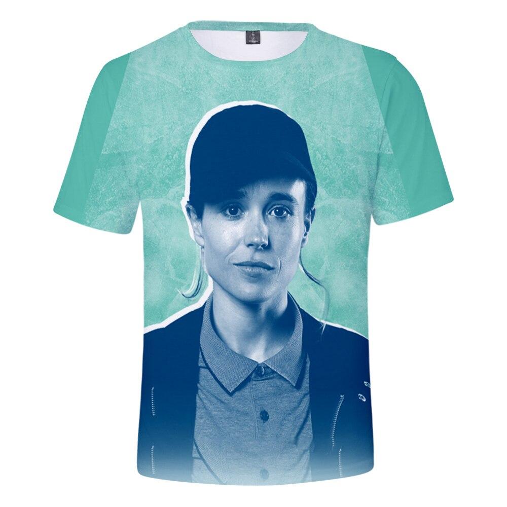 Buy 2021 Fashionsale Elliot Page 3d Print T -Shirt Unisex Summer Fashion Casual Harajuku ...