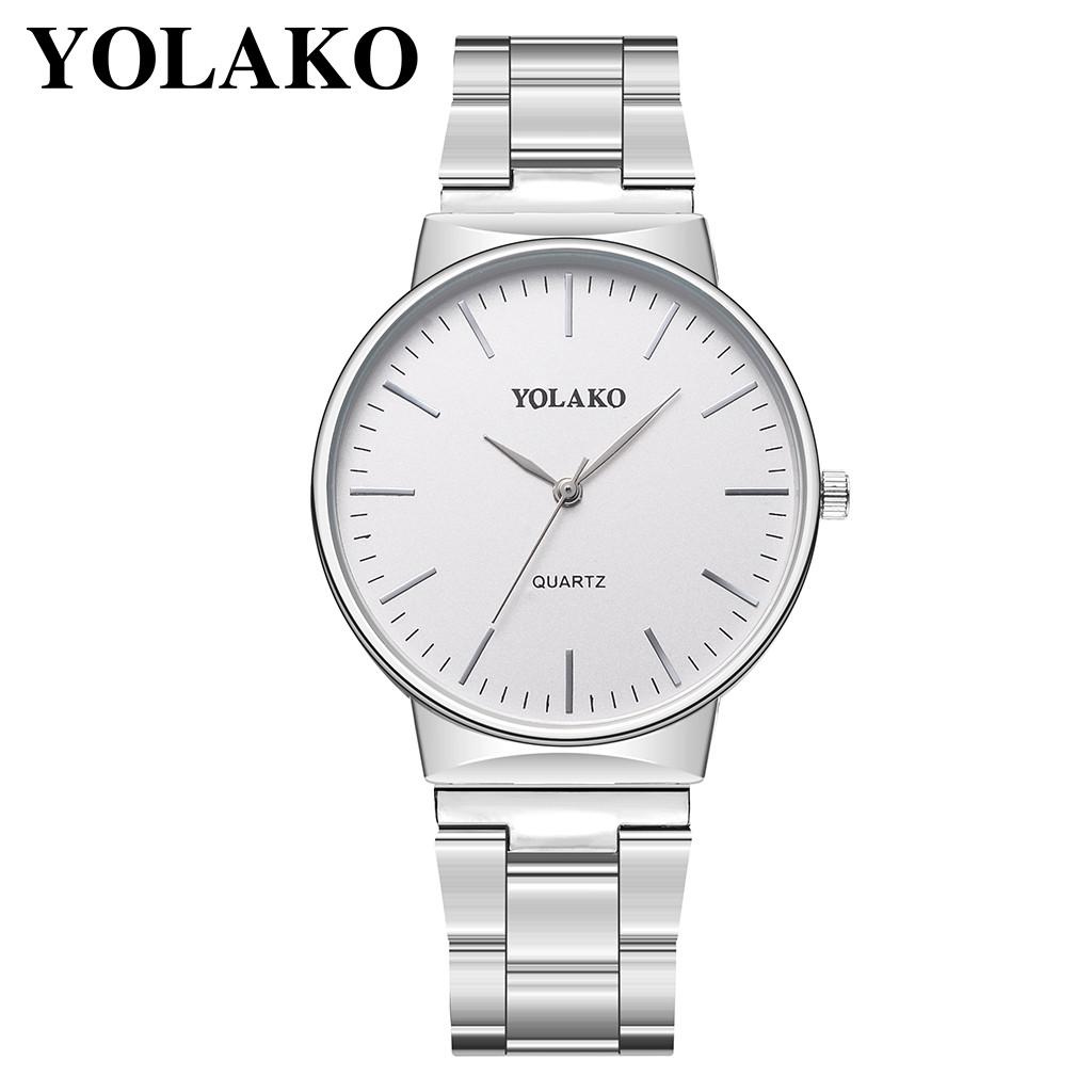 Buy TS YOLAKO Men's Quartz Stainless Steel Band New Strap Analog Wrist ...