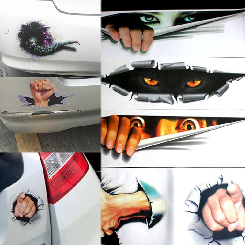 Buy Creative Fashion 3Deffection Car Sticker Personality Car Paster Car ...