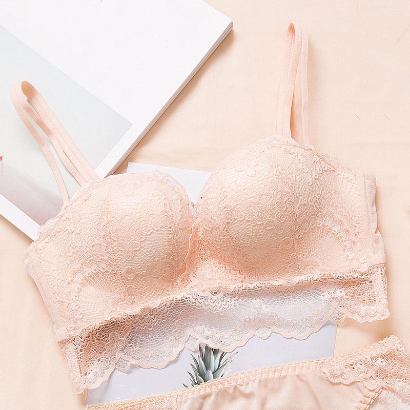 Sexy Lace Massage Bra Gather Comfortable No Steel Ring Adjustable ...