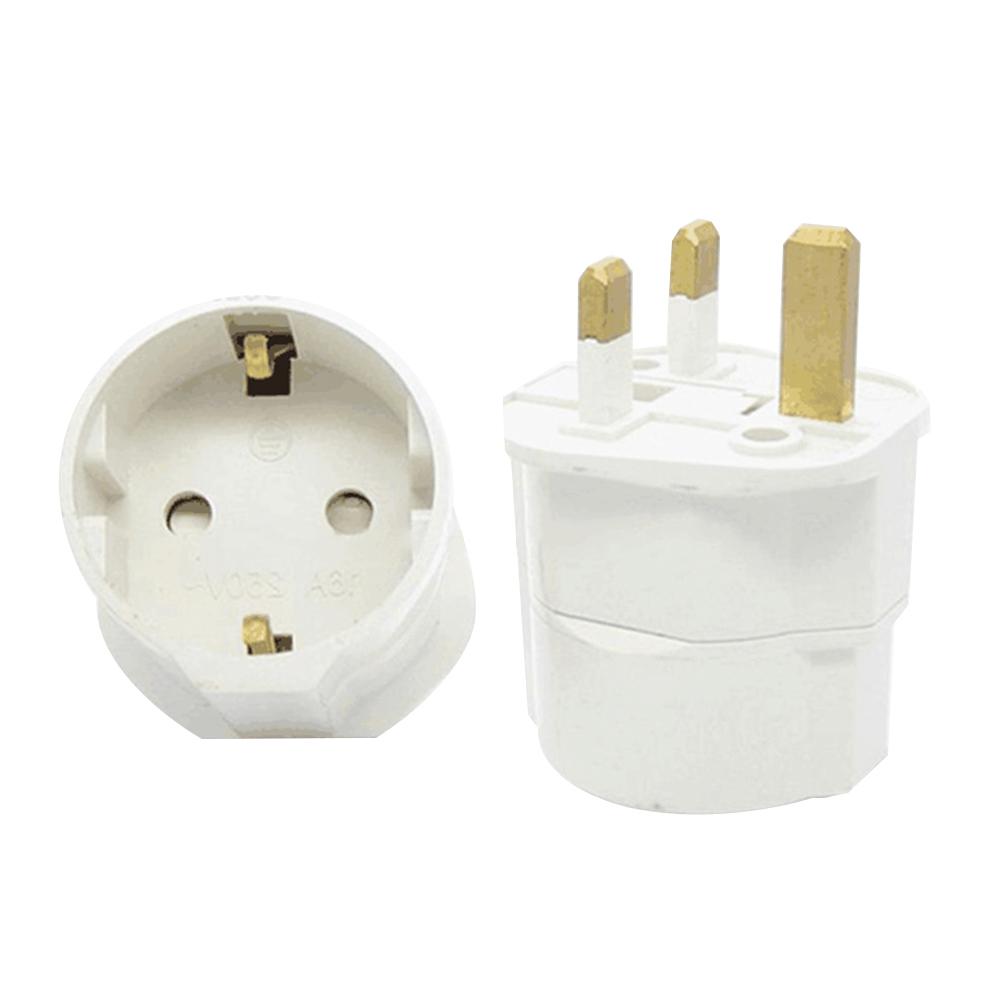 Buy EU to UK Plug 2 Pin to UK 3 Pin Plug Conversion Socket Adapter Plug ...