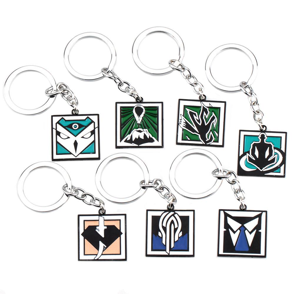 Rainbow Six Siege Merchandise Keychain Key Chains Skull Metal Keychain ...