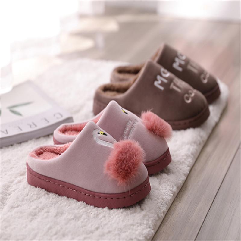 Buy Autumn and Winter Cotton Slippers Female Home Month Warm Non-slip ...