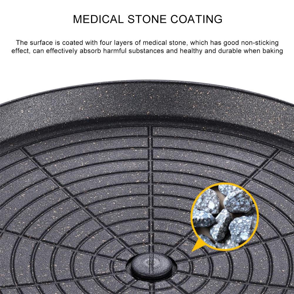 Buy Smokeless Non Sticky Outdoor Barbecue Plate Circular Cooker With ...